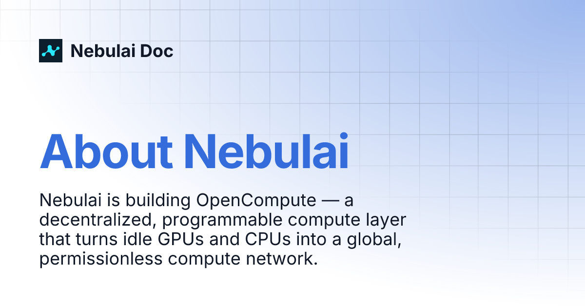 About Nebulai | Nebulai Doc